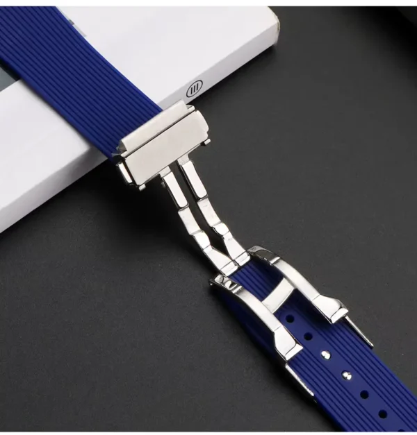 Rubber Watch Strap for Tissot PRX 40 mm – Luxury Deployment Clasp ...